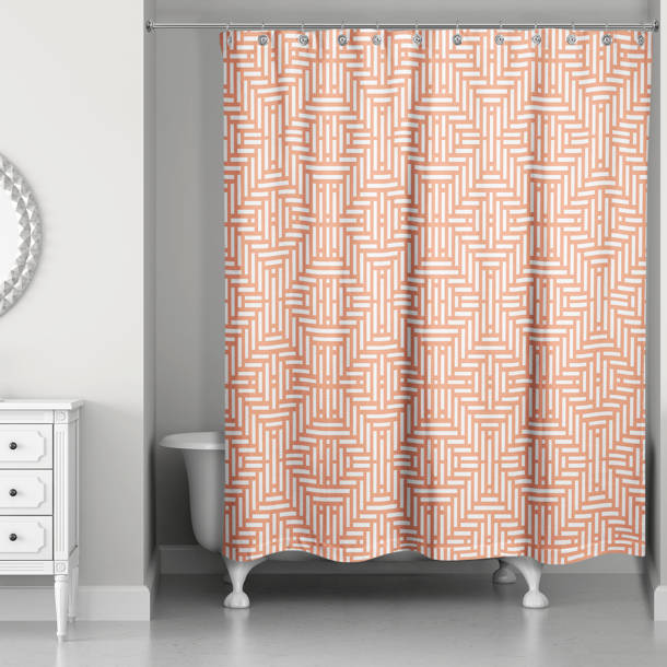 Foundry Select Travers Geometric Single Shower Curtain Wayfair